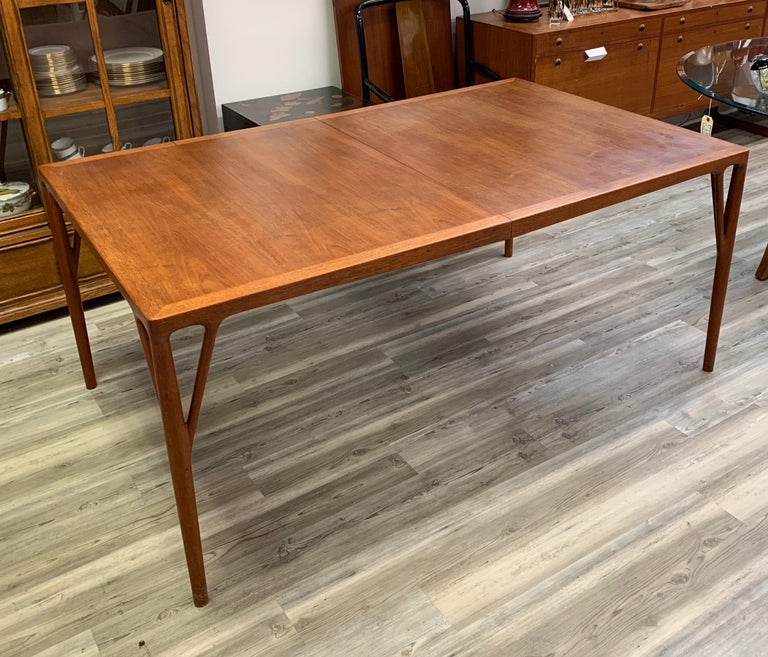 Helge Vestergaard-Jensen Dining Table in Teak with Three Leaves ...