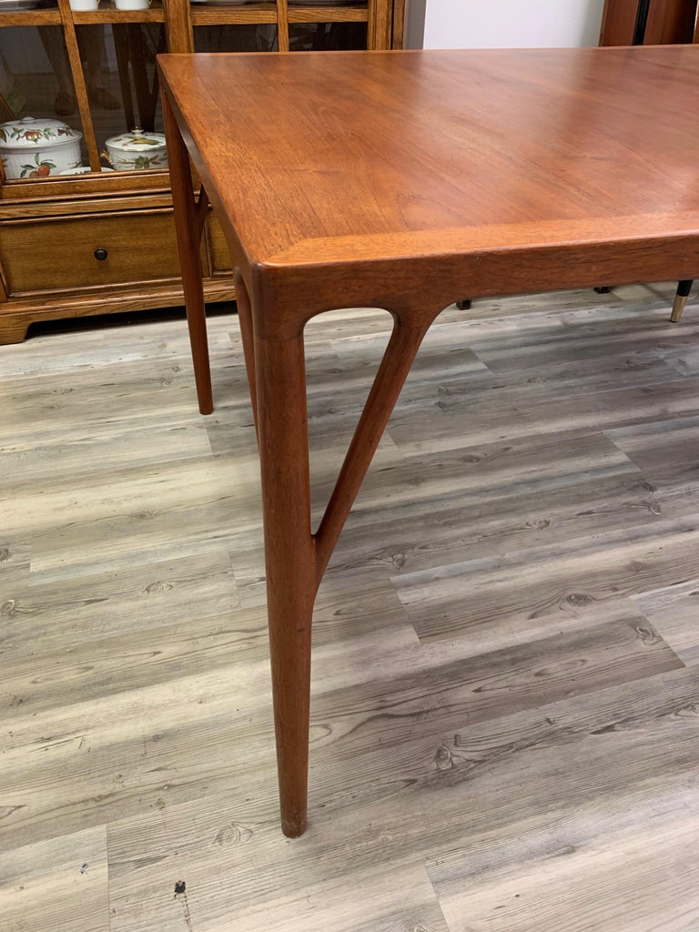 Helge Vestergaard-Jensen Dining Table in Teak with Three Leaves ...