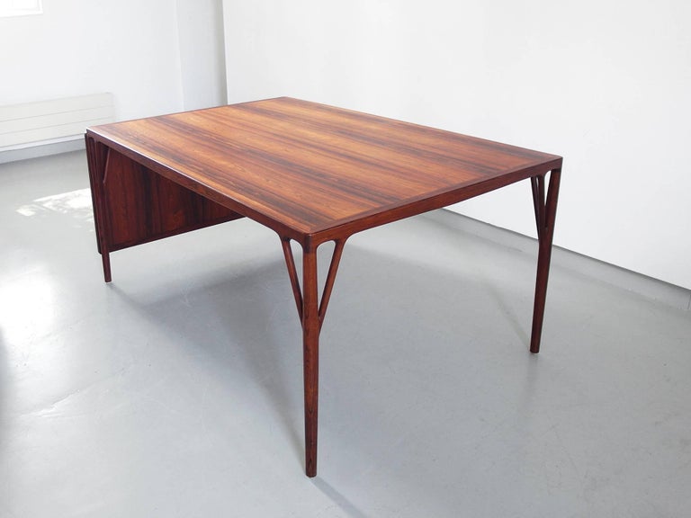 Helge Vestergaard Jensen Sculptural Dining Table with Extension ...