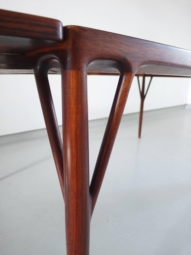 Helge Vestergaard Jensen Sculptural Dining Table with Extension ...