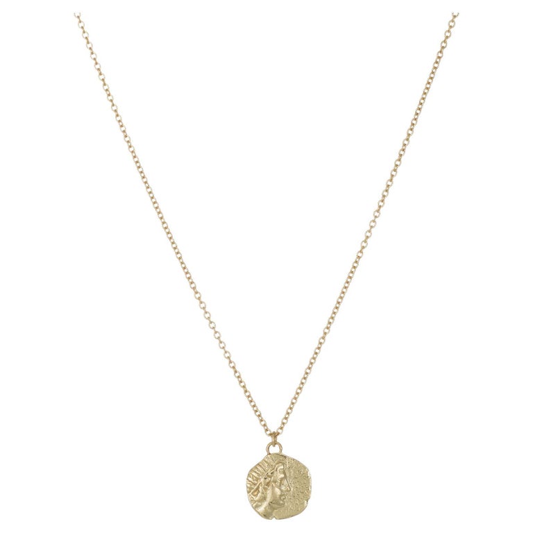 Helios and Rose Coin Pendant For Sale at 1stDibs
