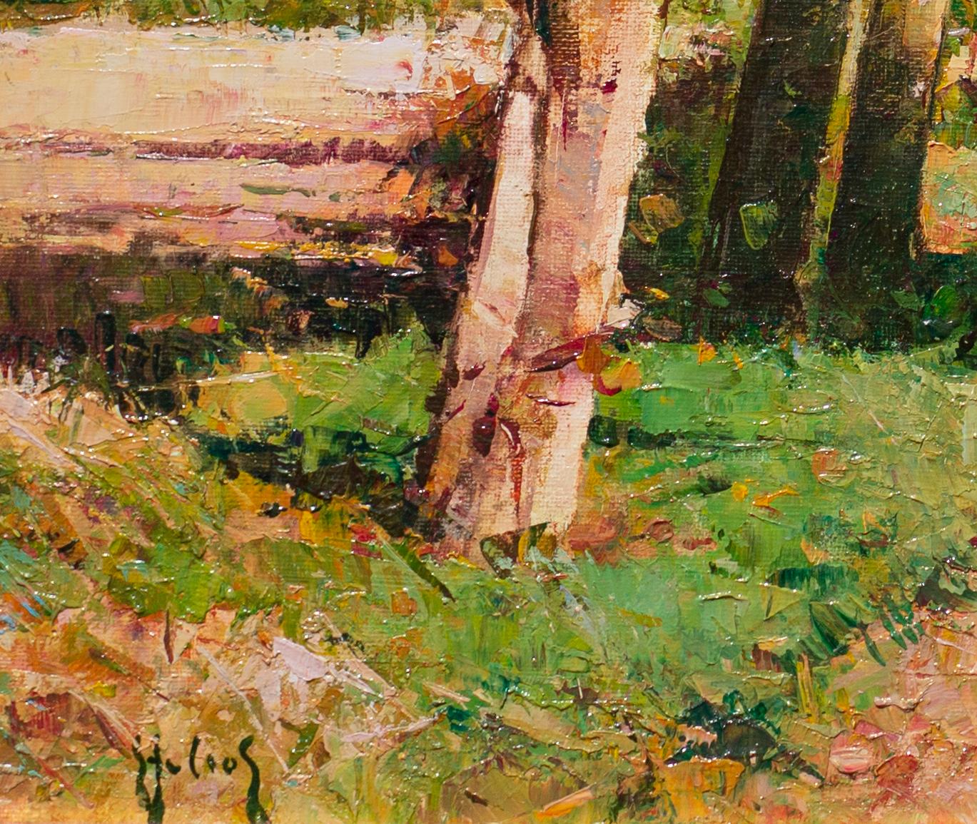 Helios Gisbert - 'The Faraway Lane' Contemporary Landscape painting ...