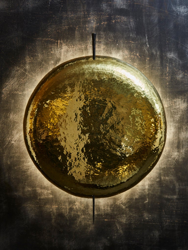 Helios Wall Sconces in Brass and Iron by Alexandre Taveau For Sale at ...