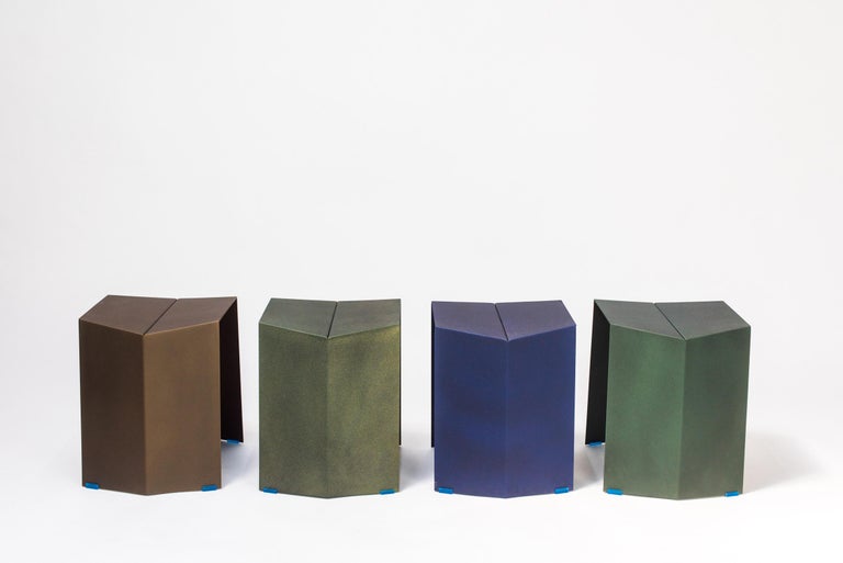 Modern Geometric Aluminum "Helium" Stackable Stool by Arcana For Sale ...