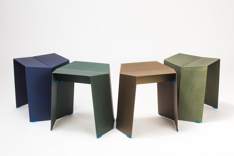 Modern Geometric Aluminum "Helium" Stackable Stool by Arcana For Sale ...