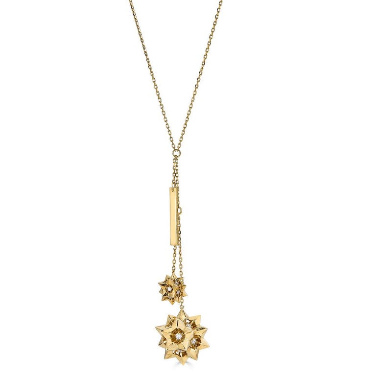 Helix Diamond Gold Pendant For Sale at 1stDibs