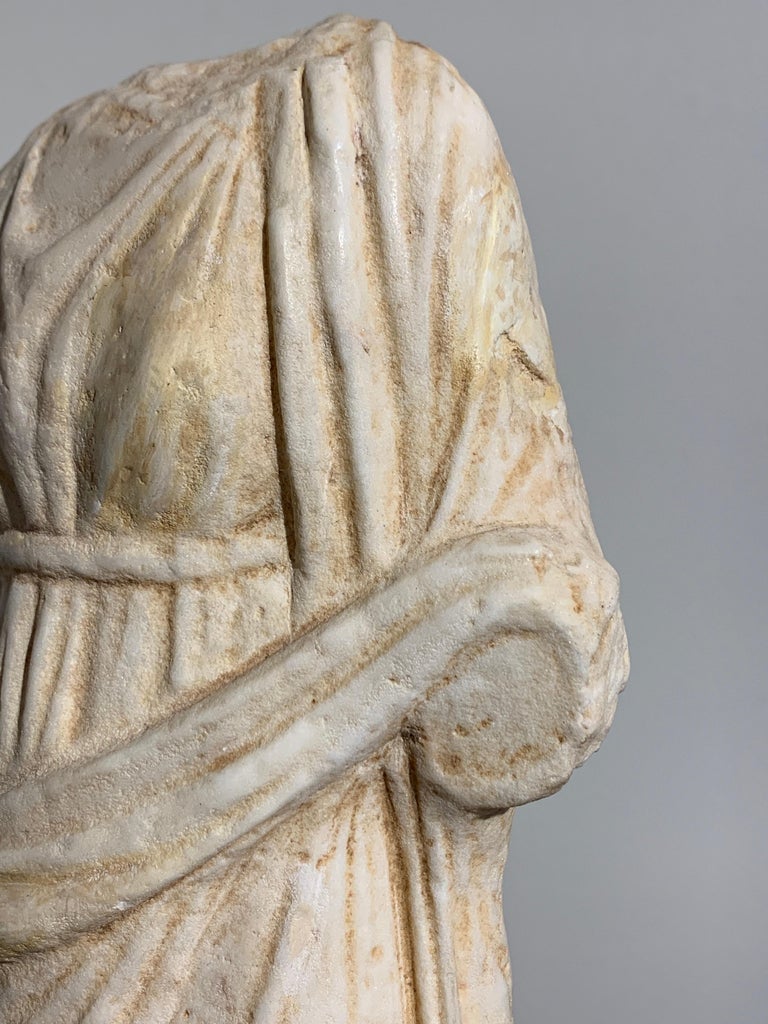 Hellenistic Greek White Marble Figure of a Woman, circa 3rd Century BC ...