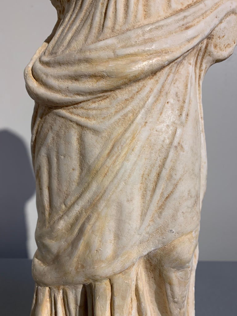 Hellenistic Greek White Marble Figure of a Woman, circa 3rd Century BC ...