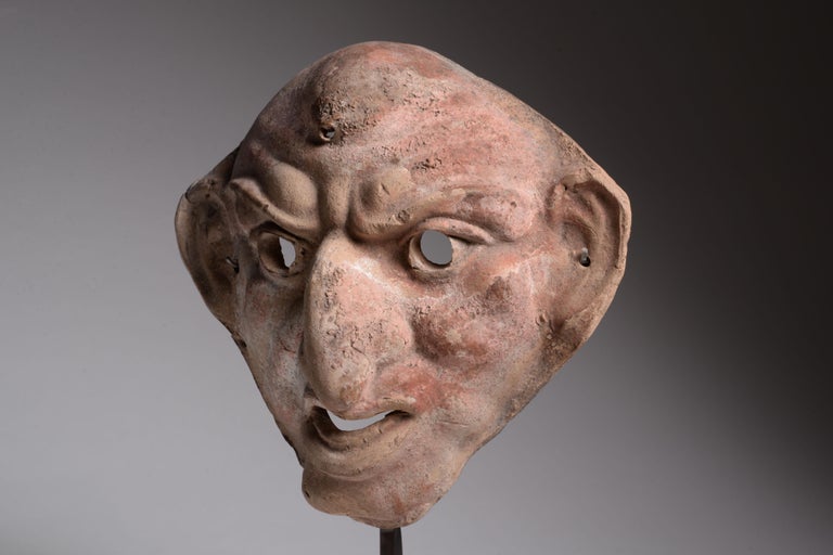 Hellenistic Grotesque Theatre Mask of Maccus For Sale at 1stDibs