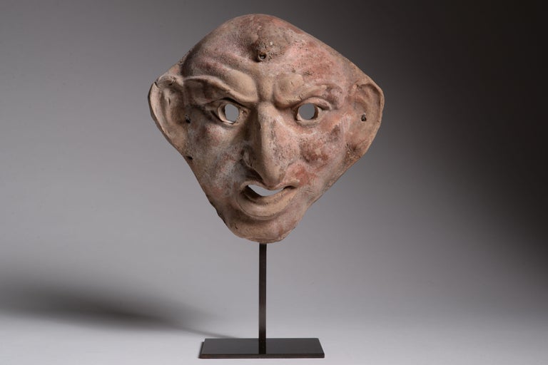 Hellenistic Grotesque Theatre Mask of Maccus For Sale at 1stDibs