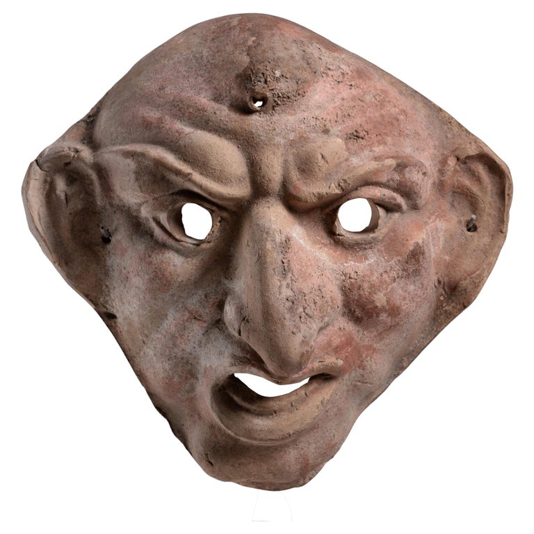 Hellenistic Grotesque Theatre Mask of Maccus For Sale at 1stDibs