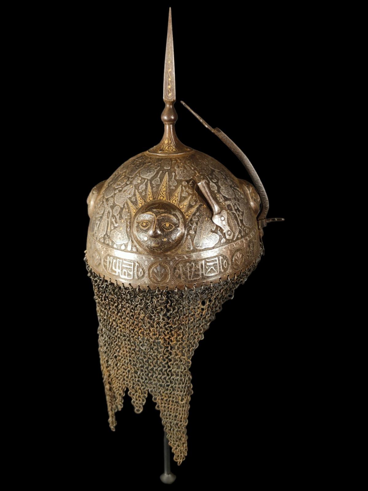 Helmet 'Khula Khud' 19th Century, Persia, Quajar at 1stDibs