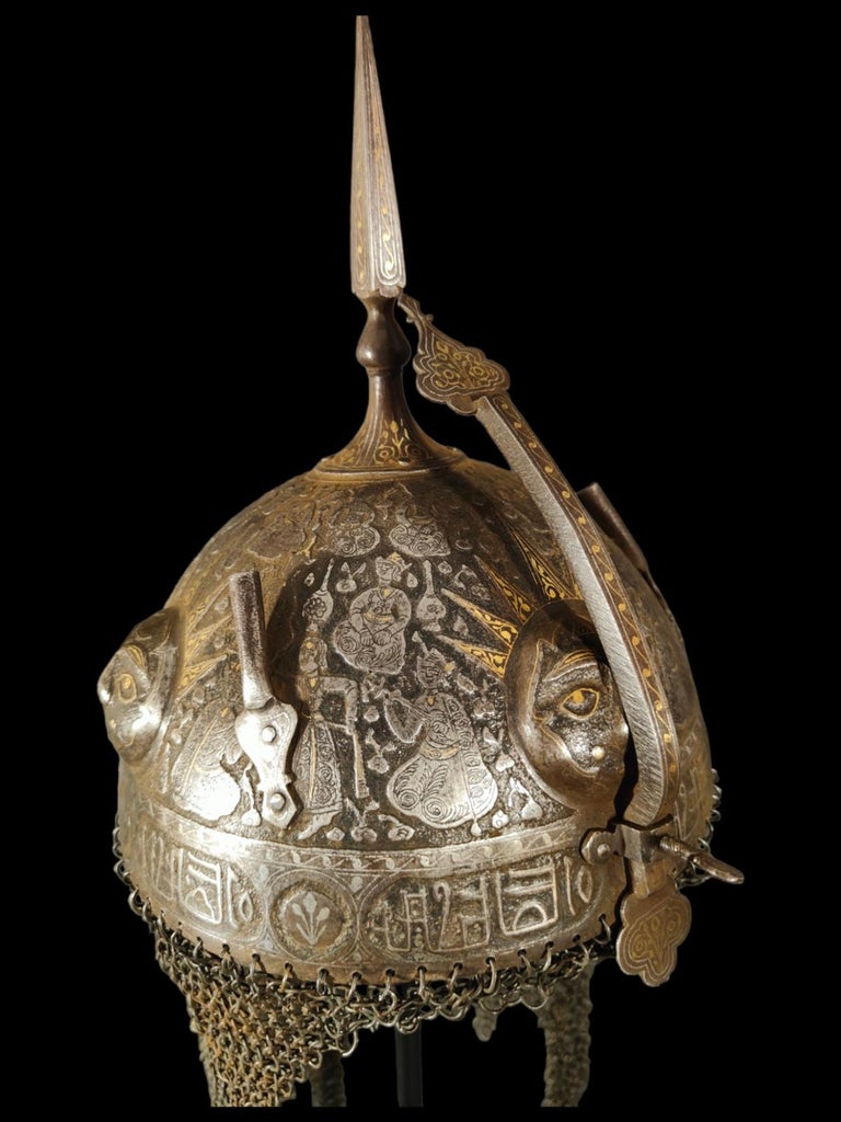 Helmet ''Khula Khud'' 19th Century, Persia, Quajar at 1stDibs