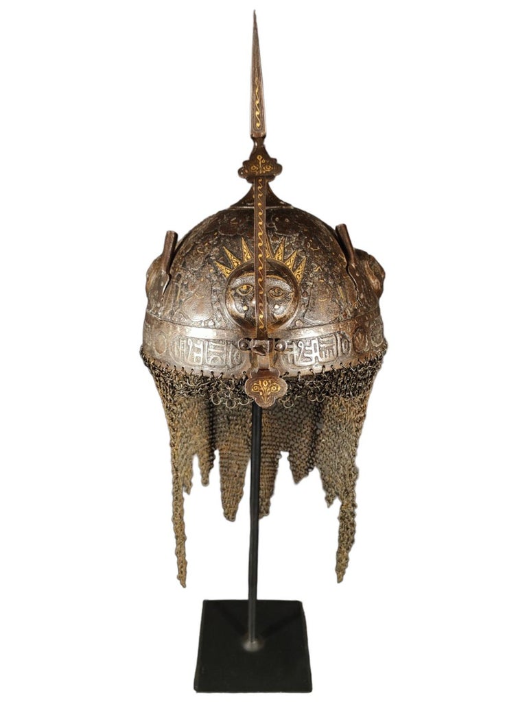 Helmet ''Khula Khud'' 19th Century, Persia, Quajar at 1stDibs