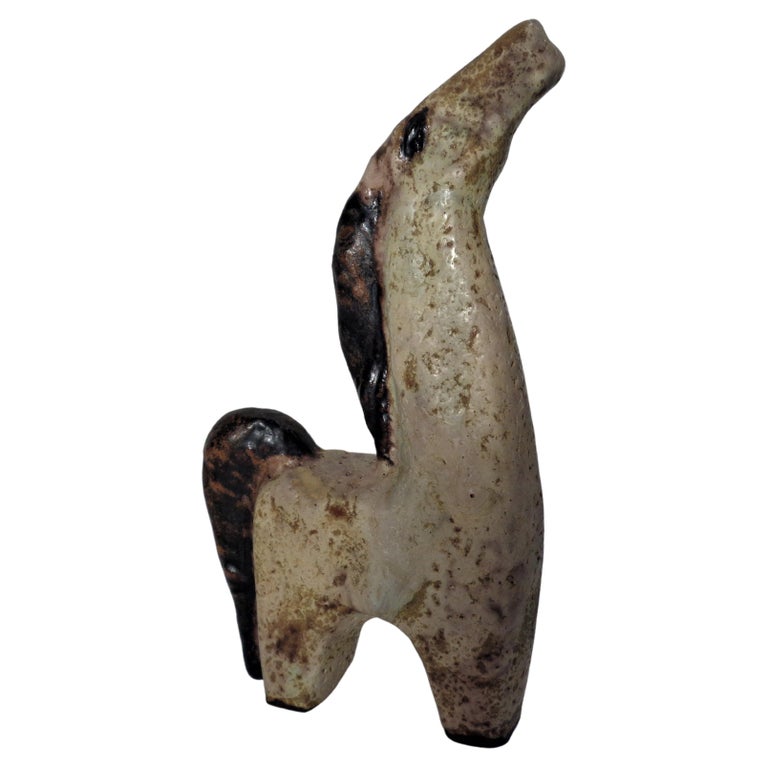Helmut Freiderich Schaffenaker Ceramic Horse Sculpture, 1950's at 1stDibs