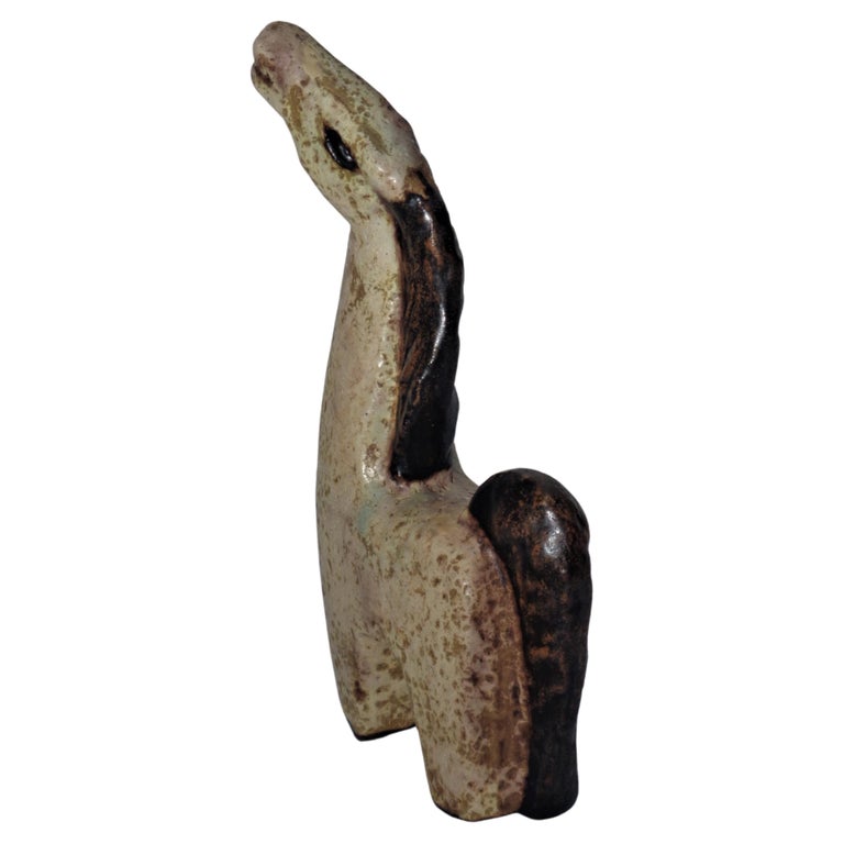 Helmut Freiderich Schaffenaker Ceramic Horse Sculpture, 1950's at 1stDibs