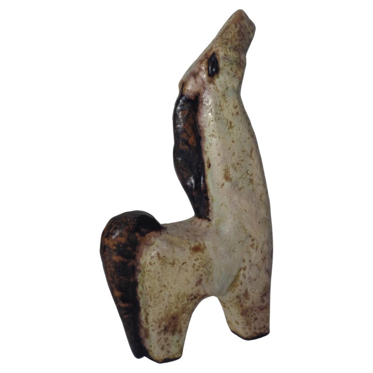 Helmut Freiderich Schaffenaker Ceramic Horse Sculpture, 1950's at 1stDibs