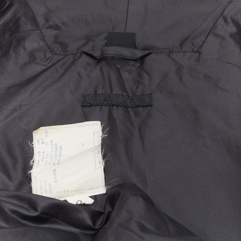 HELMUT LANG black hooded pocketed cutout armhole jacket IT40 S For Sale ...