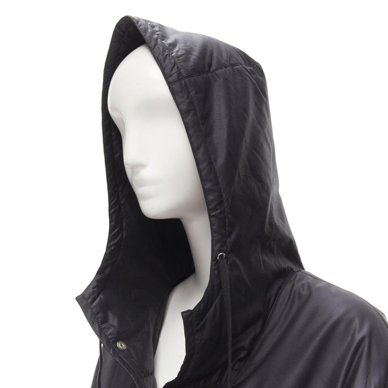 HELMUT LANG black hooded pocketed cutout armhole jacket IT40 S For Sale ...