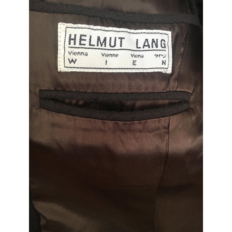 Helmut Lang Long Fringe Coat Vienna Tag Circa 1999 For Sale at 1stDibs