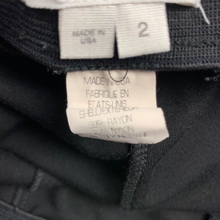 HELMUT LANG Size 2 Black Jersey Rayon Blend Leggings For Sale at 1stDibs