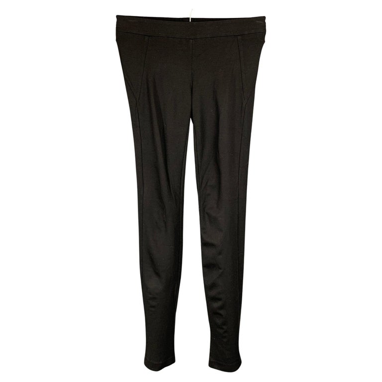 HELMUT LANG Size 2 Black Jersey Rayon Blend Leggings For Sale at 1stDibs