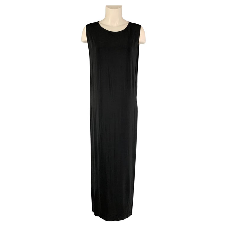 HELMUT LANG Size S Black High Slit Shift Dress For Sale at 1stDibs