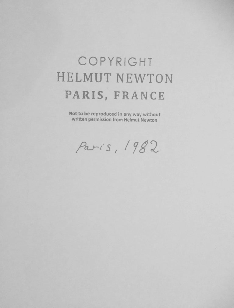 Helmut Newton - Helmut Newton, 'Rue Aubriot' 1975 Signed Original ...