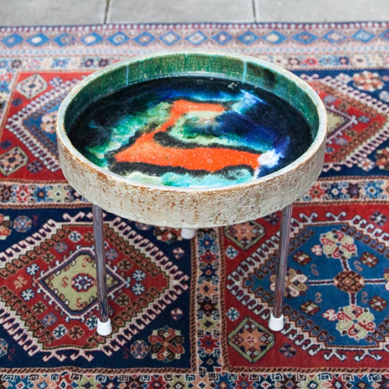 Helmuth Schäffenacker Unique Ceramic Side Table 1960s For Sale at 1stDibs