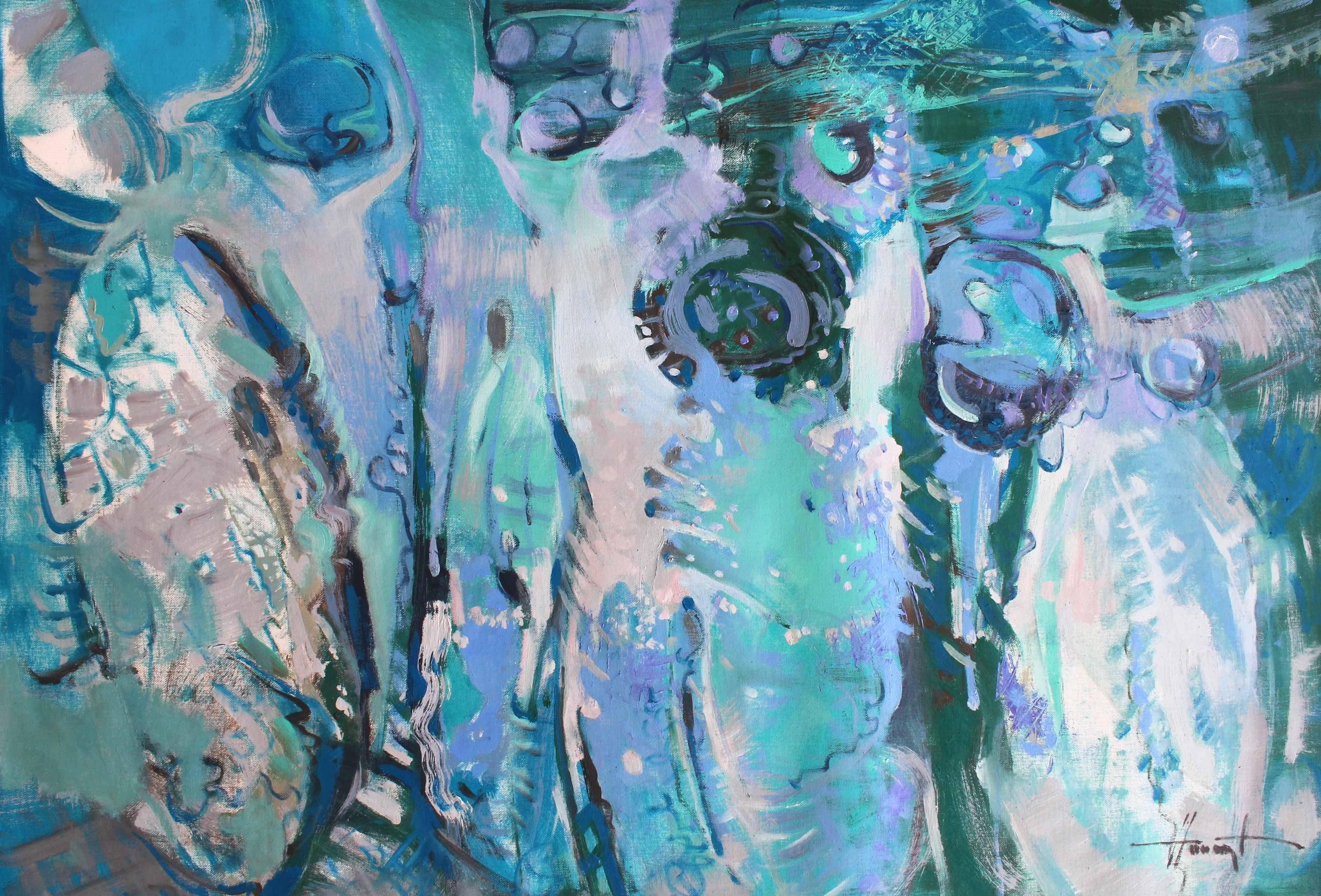 Henadzi Havartsou - Turtle beach, Painting, Oil on Canvas For Sale at ...