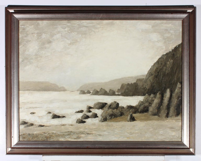Henderson - Henderson - 20th Century Oil, Monochrome Cliffs For Sale at ...