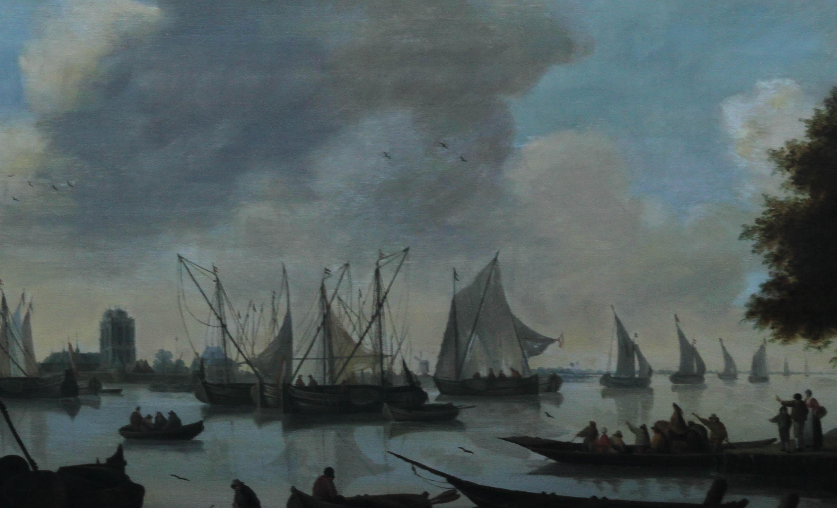 Hendrik de Meyer - View of River Dort, Dordrecht in Distance - Dutch ...