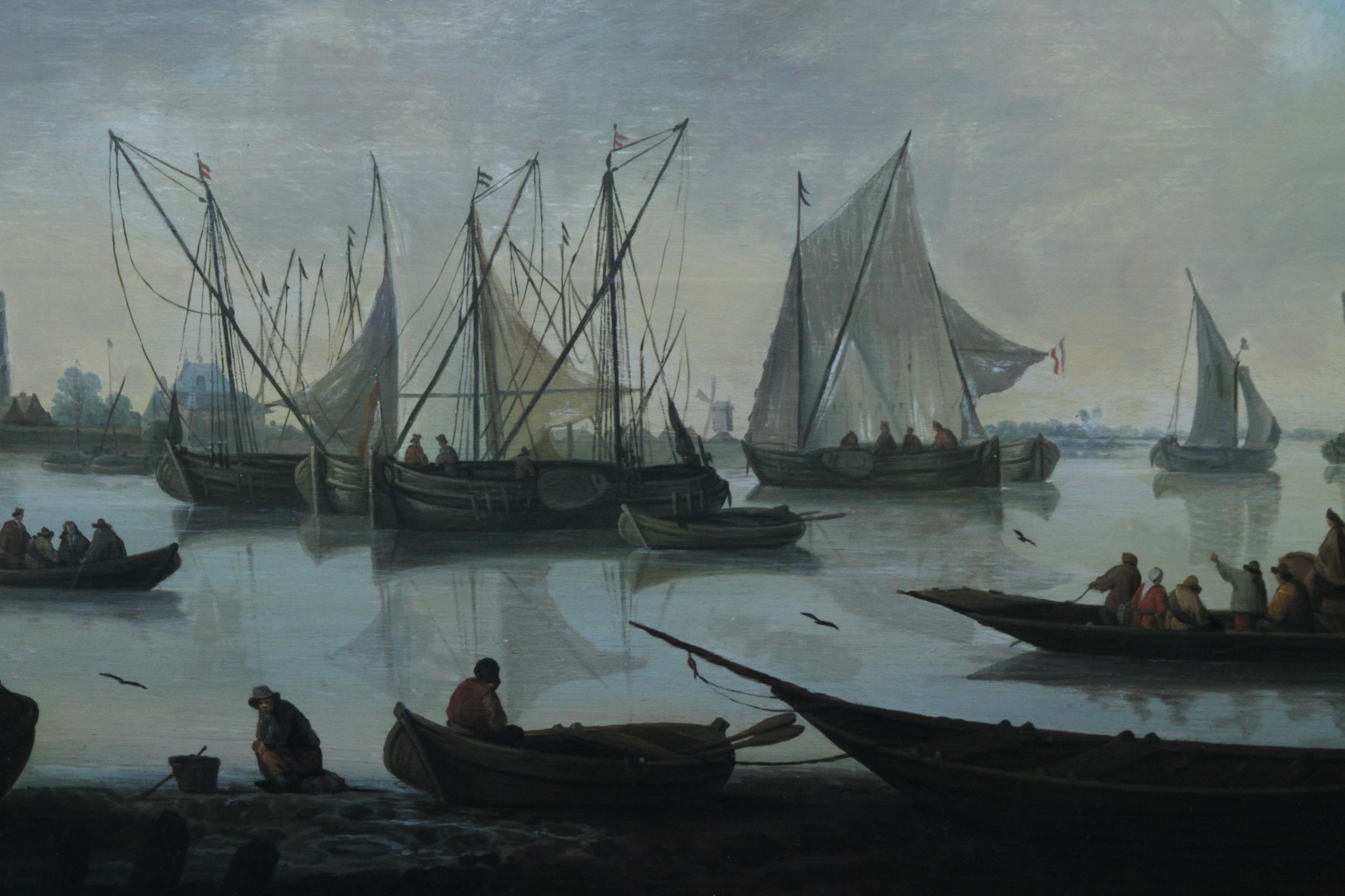 Hendrik de Meyer - View of River Dort, Dordrecht in Distance - Dutch ...