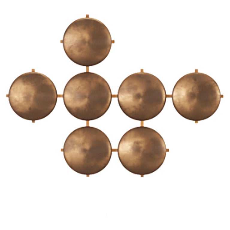 Floor Sample Henge 7 Element Wall Clips Lights in Burnished Brass For ...