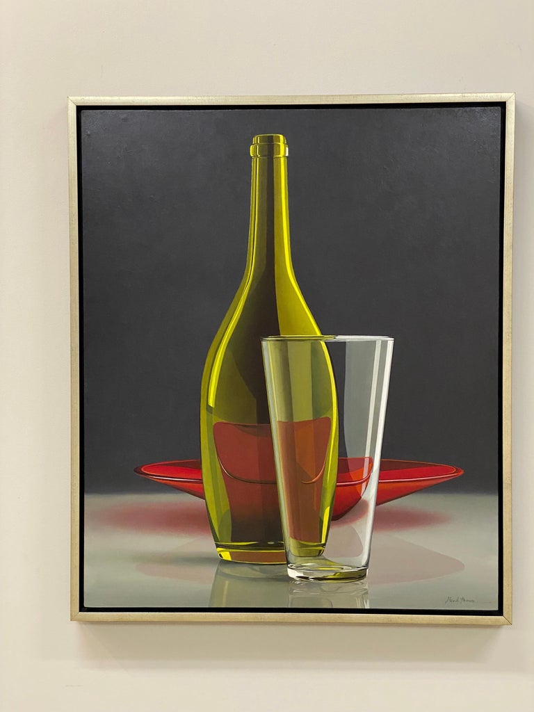 Henk Boon - composition with red Bowl -21st Century Dutch Still-life painting at 1stDibs