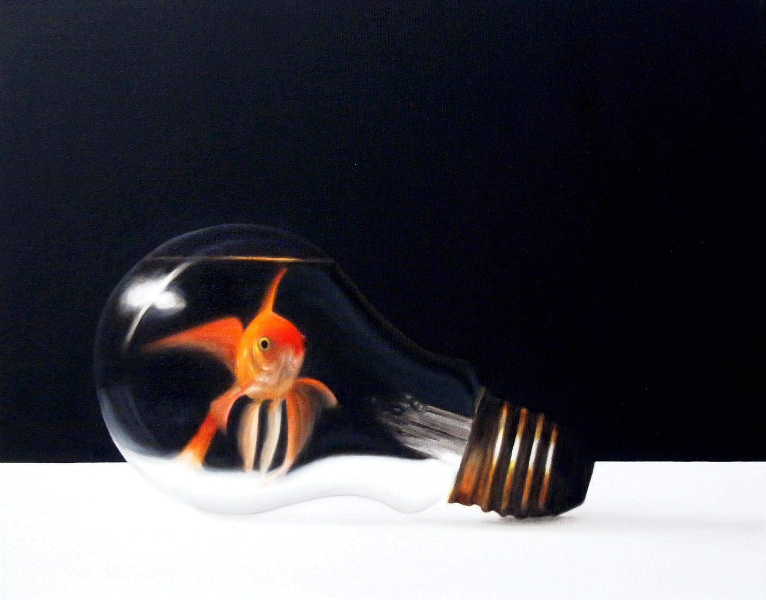 Henk Jan Sanderman - In the Spotlight (in black) - Realism Surrealist ...