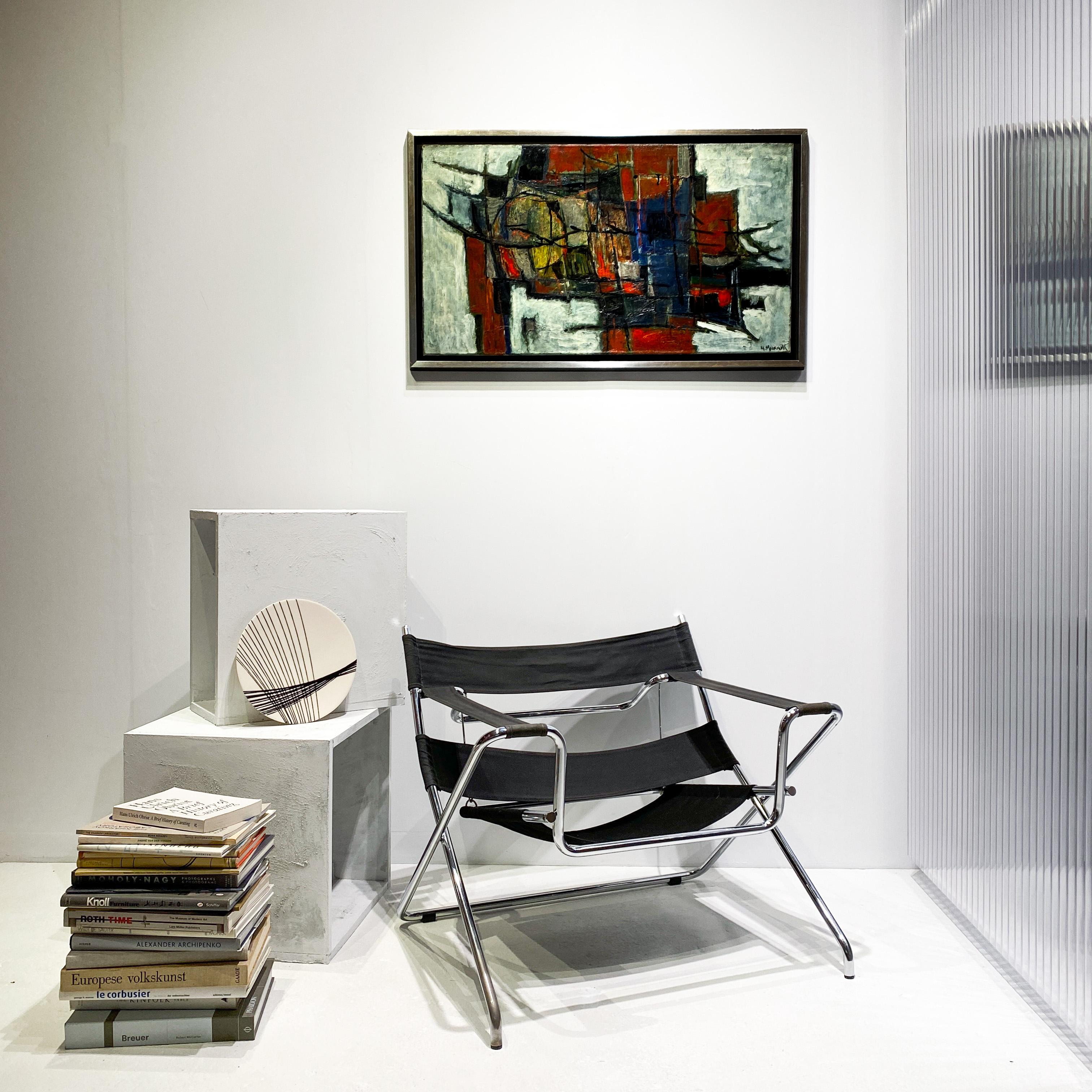 Henk Munnik Midcentury Abstract Painting, Dutch 1960s, Signed and Dated ...