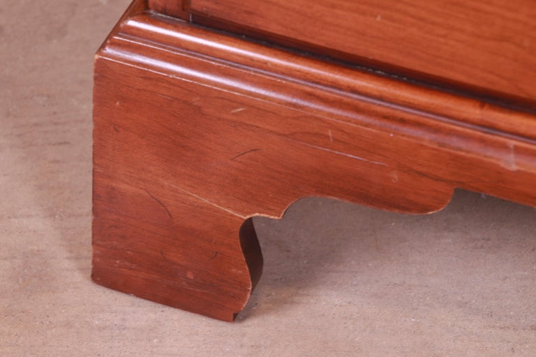 Henkel Harris American Colonial Solid Cherry Highboy Dresser For Sale ...