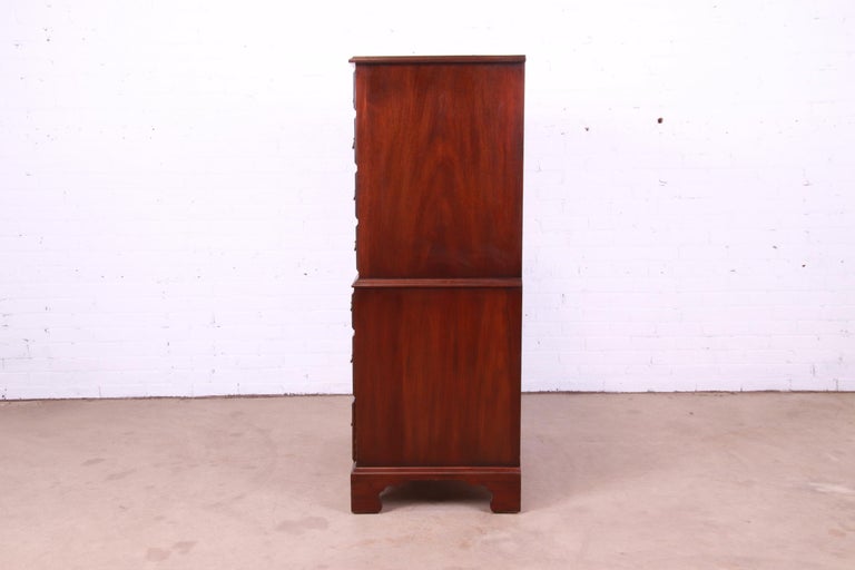 Henkel Harris American Colonial Solid Mahogany Highboy Dresser at ...