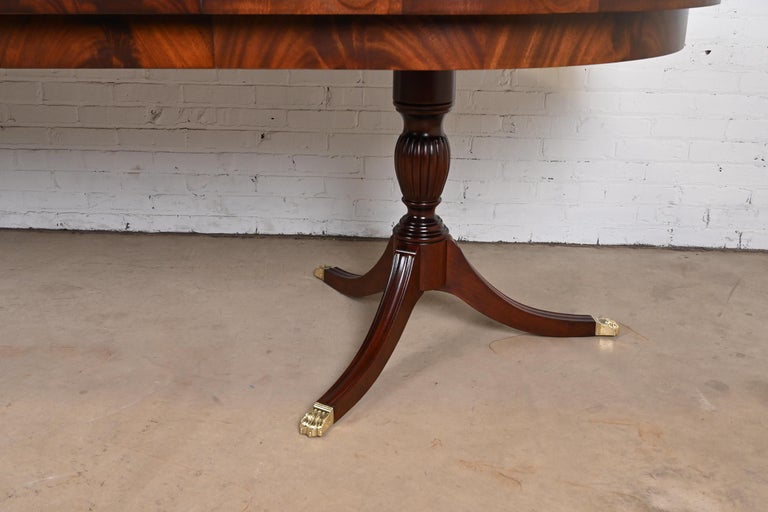 Henkel Harris Georgian Mahogany Double Pedestal Dining Table, Newly ...