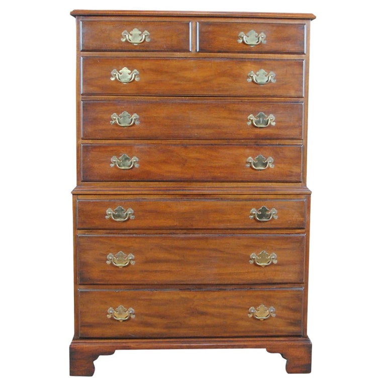 Henkel Harris Mahogany High Chest For Sale at 1stDibs