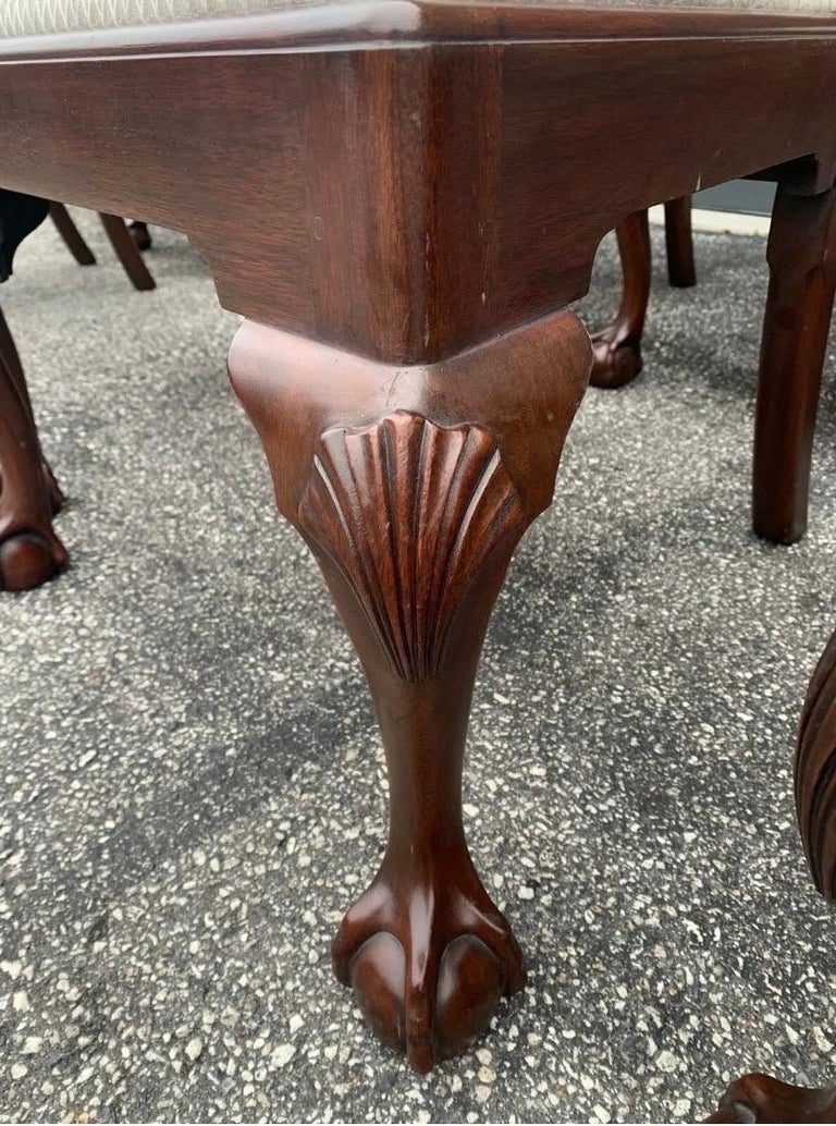 Henkel Harris Model 112 Ball in Claw Mahogany Dining Chairs- Set of 10 ...