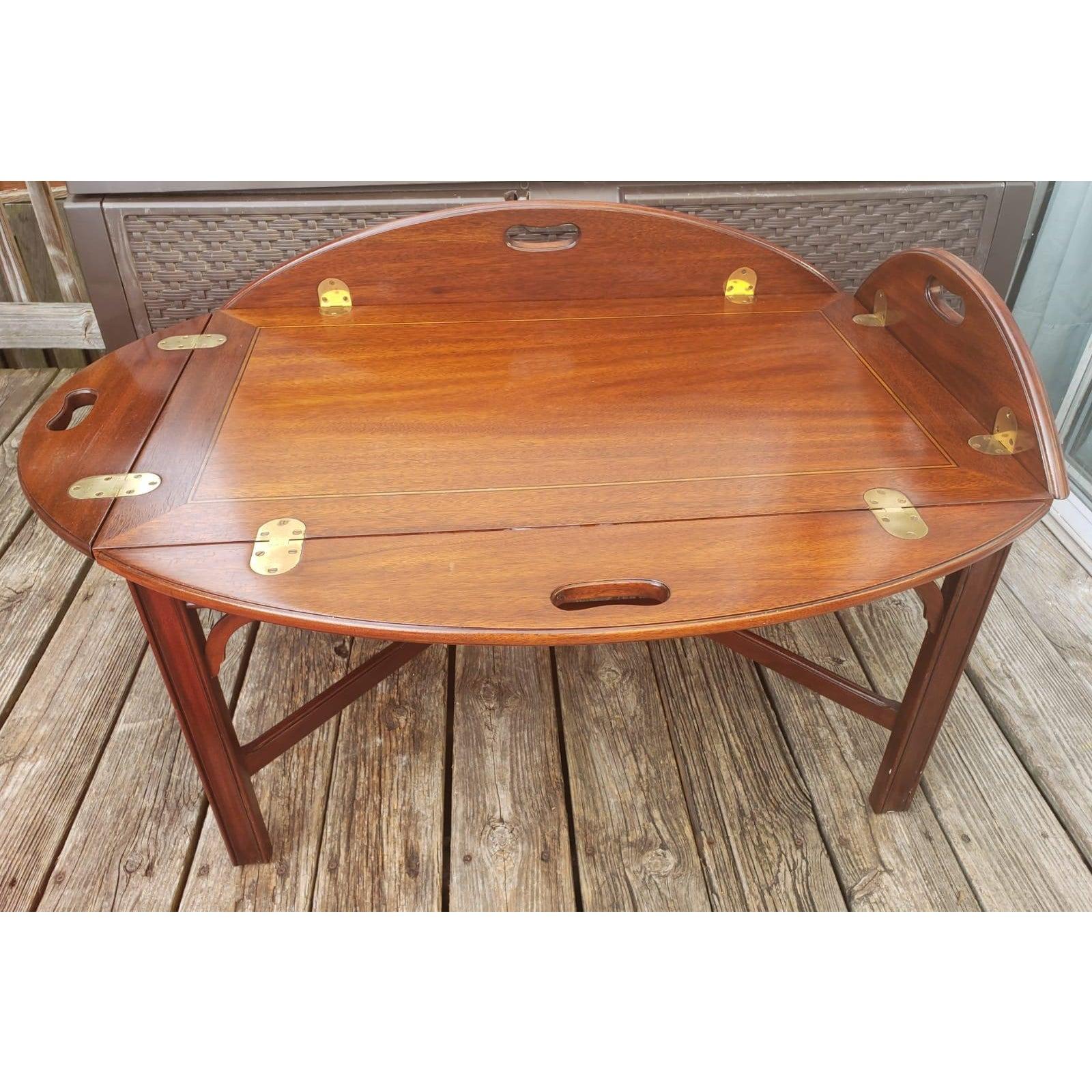 Henkel Harris Solid Mahogany Banded Butler Table at 1stDibs | henkel ...