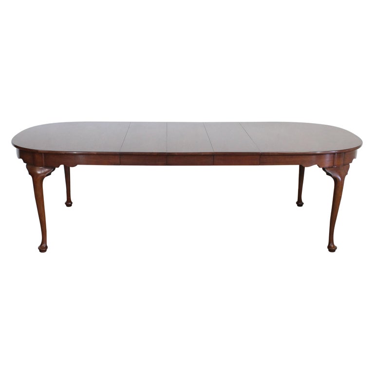 Henkel Harris Solid Cherry Queen Anne Dining Table at 1stDibs
