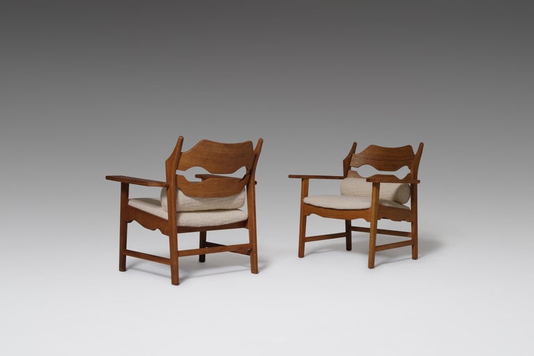 Henning Kjærnulf ‘Razor Blade’ Armchairs, Set of Two at 1stDibs