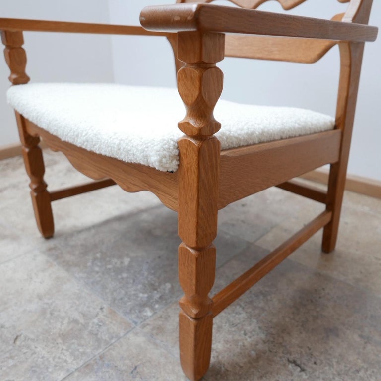 Henning Kjaernulf Razor Blade Oak Midcentury Armchair at 1stDibs