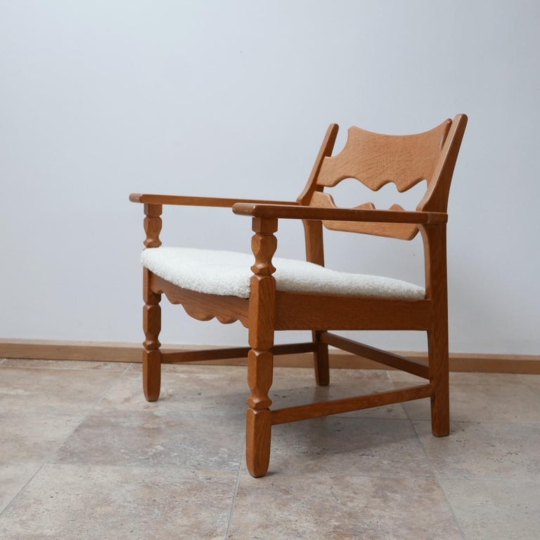 Henning Kjaernulf Razor Blade Oak Midcentury Armchair at 1stDibs