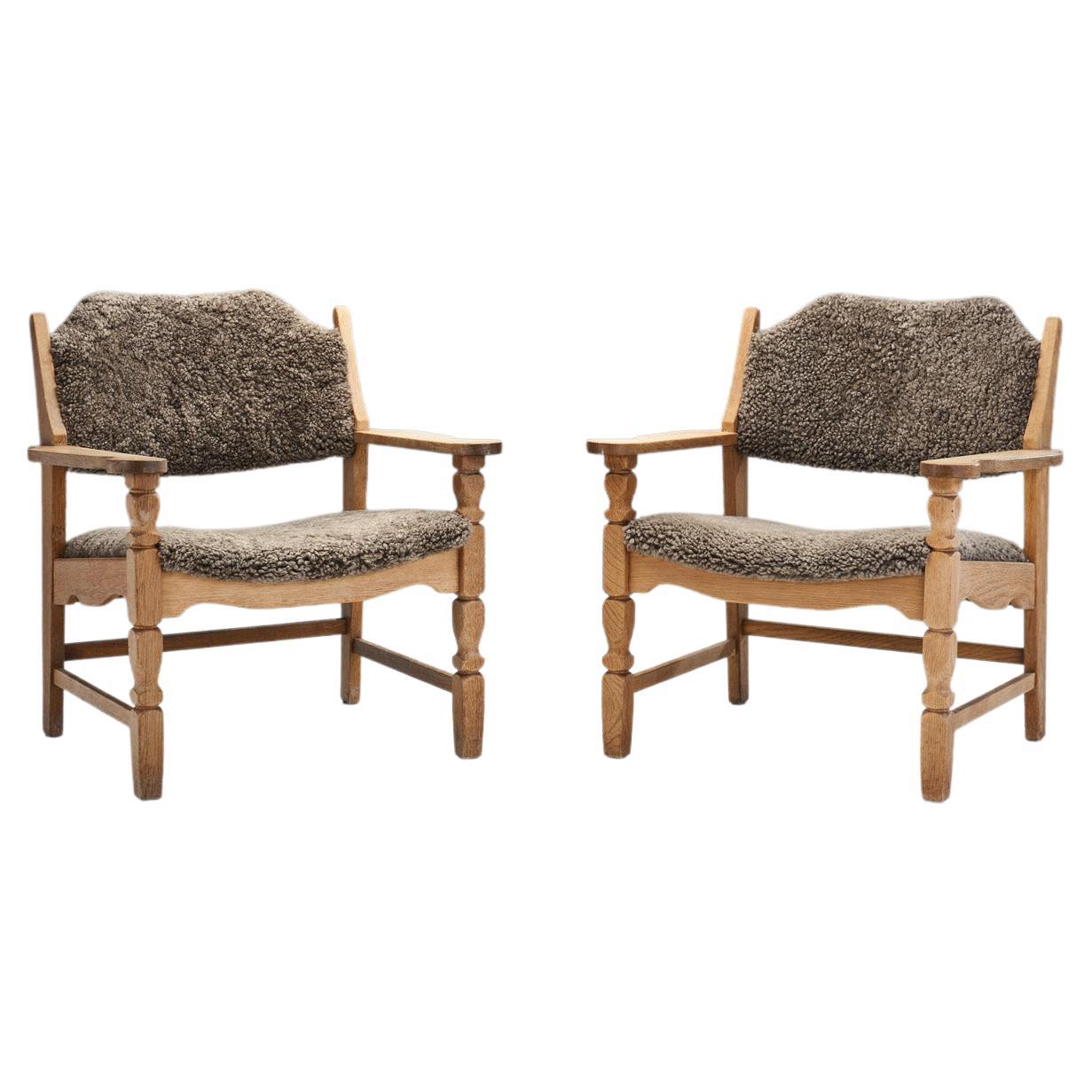 Henning Kjaernulf Razor Blade Oak Midcentury Armchair at 1stDibs