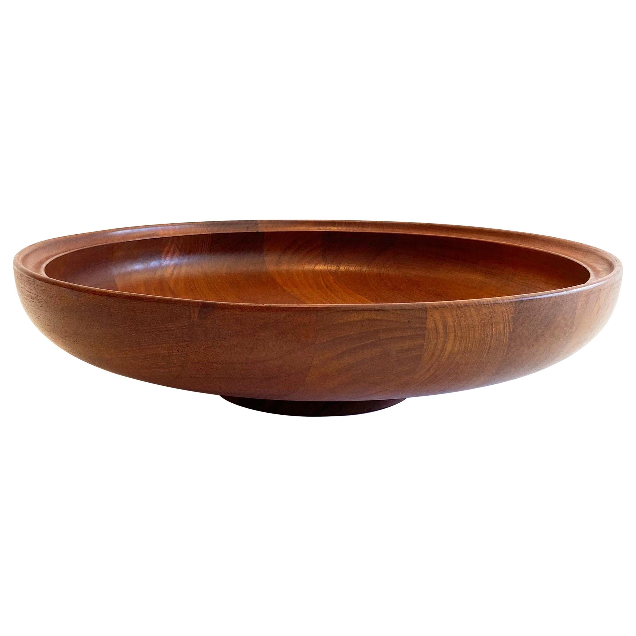 Henning Koppel for Georg Jensen Large Teak Bowl Centerpiece, 1960s at ...