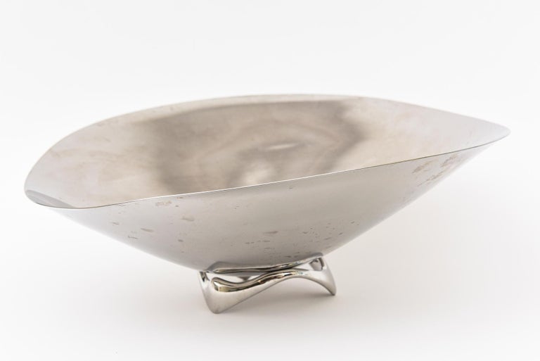 Henning Koppel for Georg Jensen Stainless Steel Biomorphic Bowl Or ...